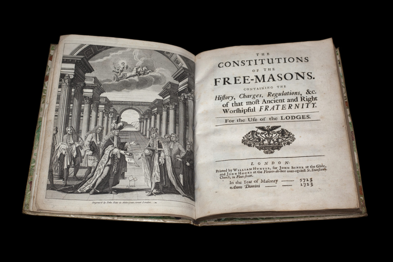 Anderson's Constitutions, 1723 ©Museum of Freemasonry - Quatuor Coronati